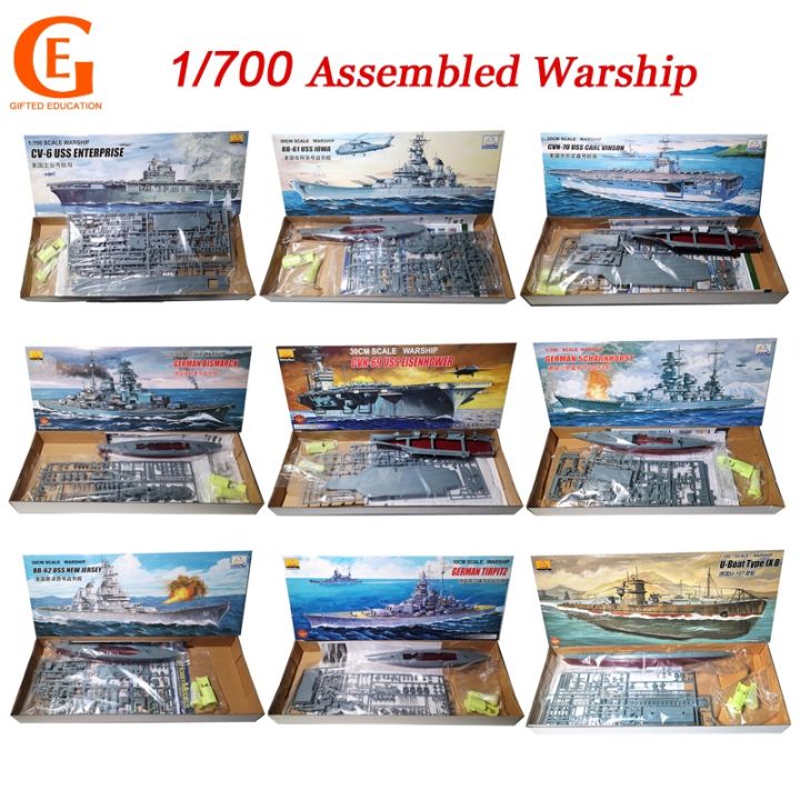 1/700 Scale USS CVN69 Aircraft Carrier Assembly Model Kit WW2 ...
