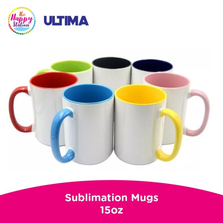 ULTIMA | Sublimation Inner Colored Rim and Handle Mugs, 15oz | Lazada PH