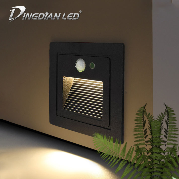 Outdoor LED embedded footlight 3W staircase corridor wall corner wall ...