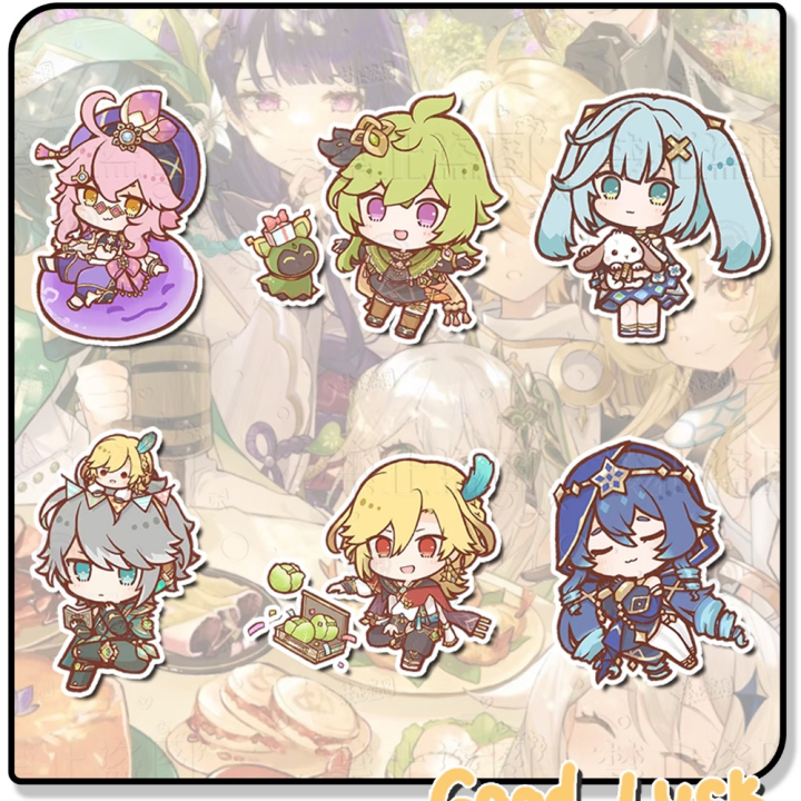 เกมเข็มกลัดอะคริลิคได้ผลกระทบ Genshin การ์ตูนน่ารักแบบส่วนตัวรุ่น ...