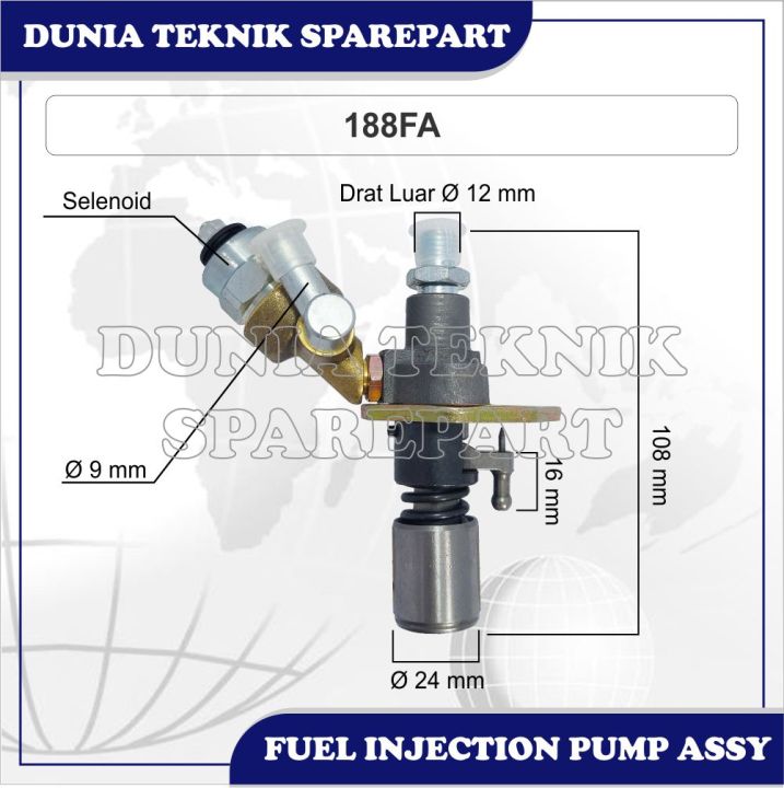 188FA POMPA SOLAR UNTUK MESIN DIESEL ATAU MESIN GENSET / INJECTION PUMP ...