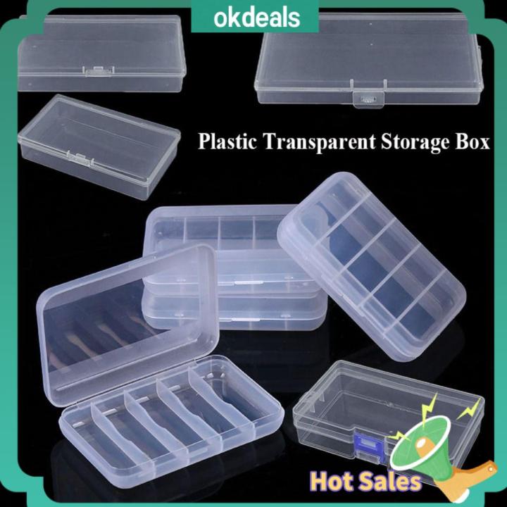 1pc Plastic Transparent Storage Box Square Plastic Transparent Storage ...