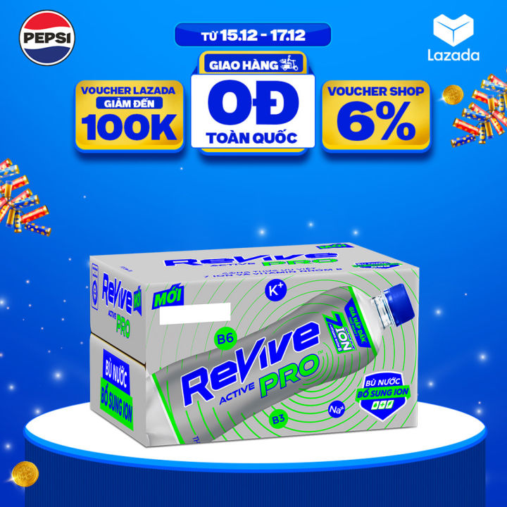 [SALE 15.12] Thùng 24 Chai Nước Điện Giải Thể Thao Revive Active Pro ...