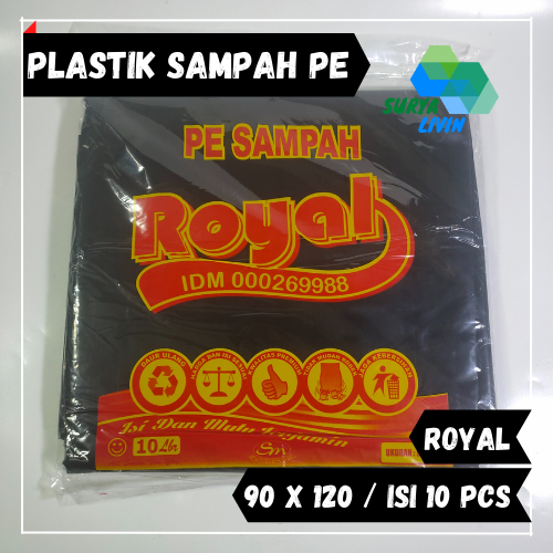 Kantong Plastik Sampah PE Jumbo Royal Uk. 90x120 isi 10 pcs | Lazada ...