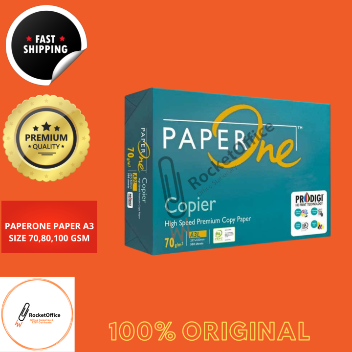 Paper One Bond Paper A3 SIZE 70/80/100 GSM PER REAM | Lazada PH