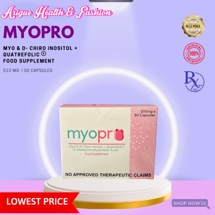 Myopro (Myo & D-Chiro Inositol +Quatrefolic) 30 capsules | Lazada PH