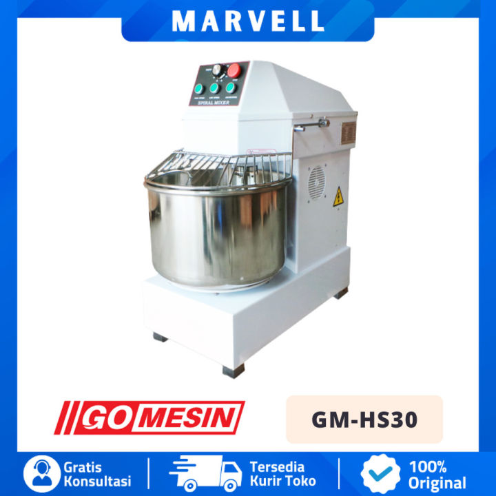 Spiral Mixer 30 Liter Gomesin Gm-Hs30 Mixer Spiral Roti 30 Liter ...