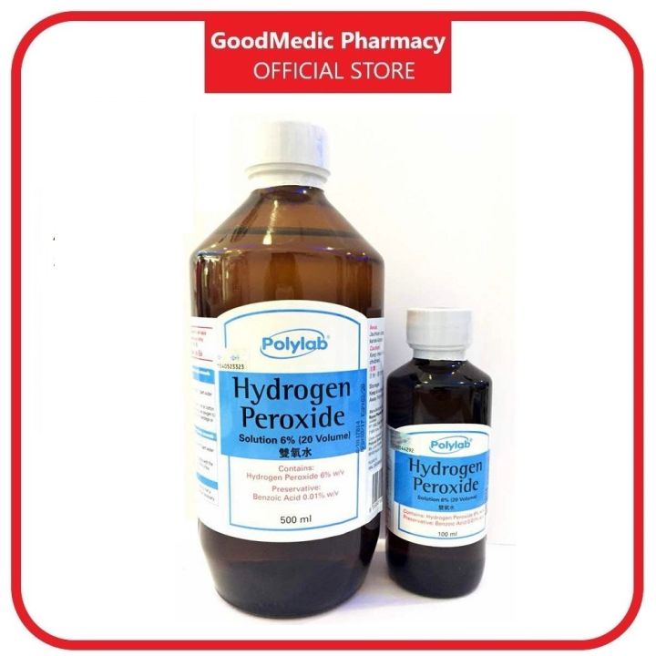 Polylab Hydrogen Peroxide 6% w/v 100ml KKM Approved by KKM | Lazada