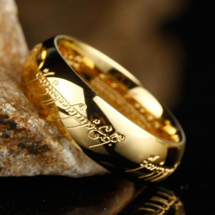 RY-Lord of the Rings Couple Ring Stainless Steel Ring Sutra Ring Heart ...