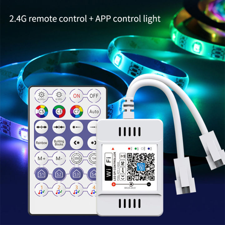 Wifi Led Controller Addressable 2048 Pixel 28keys Remote Wifi Voice Controller For WS2811 SK6812 ...