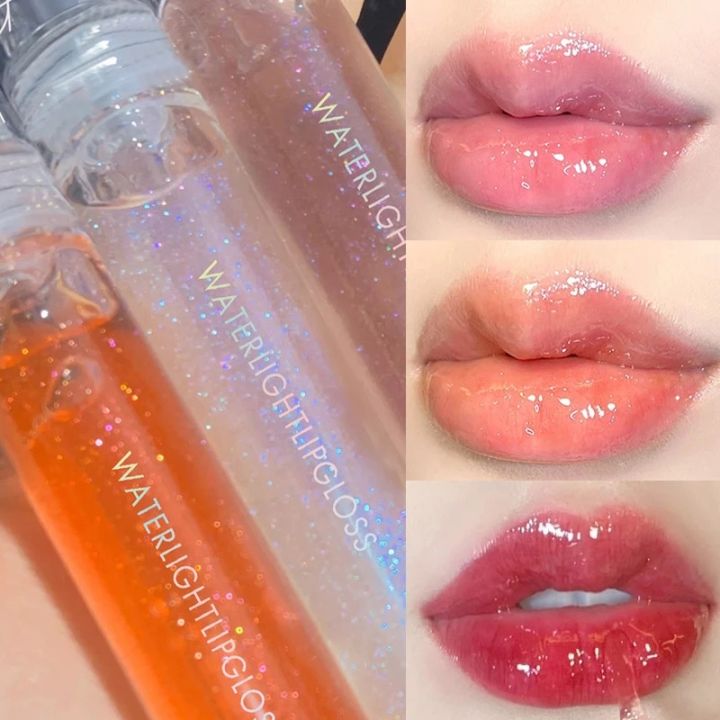 Mineral Oil Moisturizing Lip Gloss Clear Crystal Glitter Liquid ...