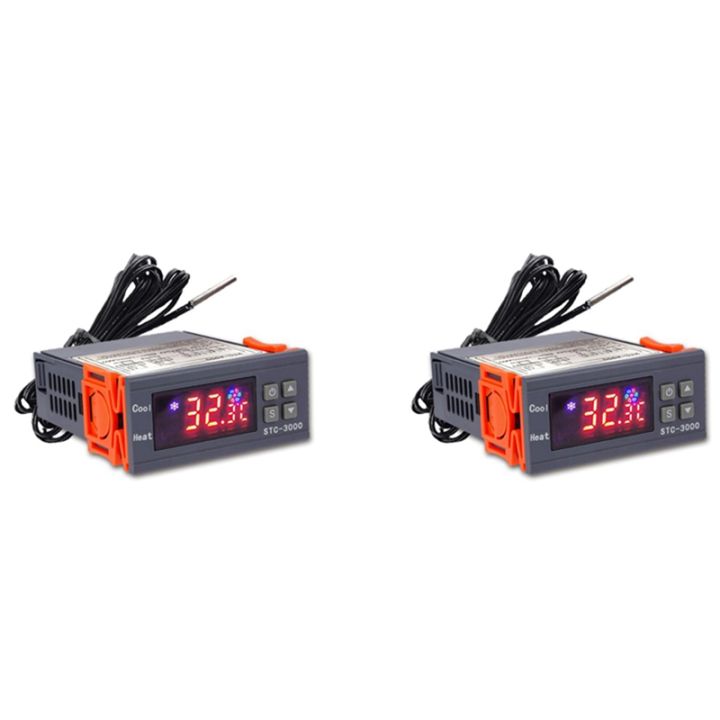 2X STC-3000 High Precision Digital Thermostat for Incubator Temperature ...