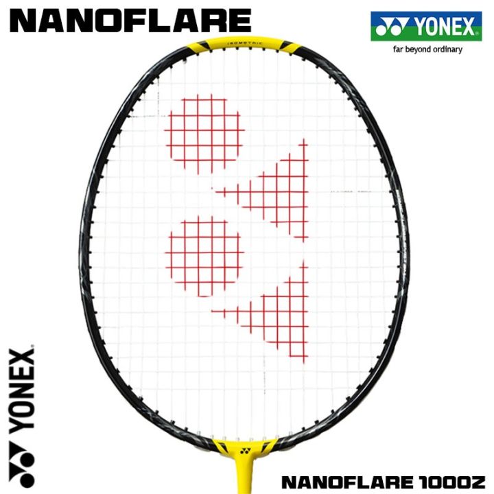 YONEX NANOFLARE 1000Z Badminton Racket Full Carbon Single 4U 28Lbs 83g Energy Boost Cap ...