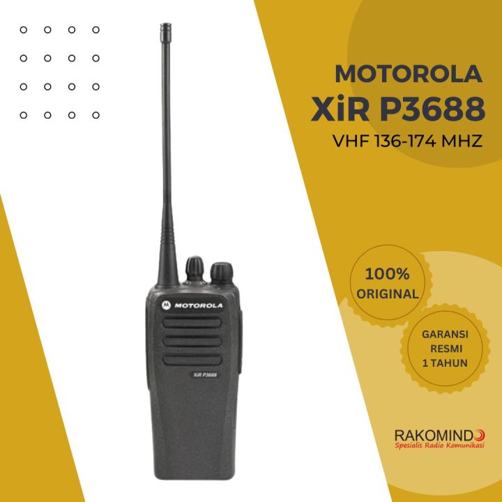 HT Motorola XiR P3688 VHF 136-174 MHz Digital Analog Original Garansi ...
