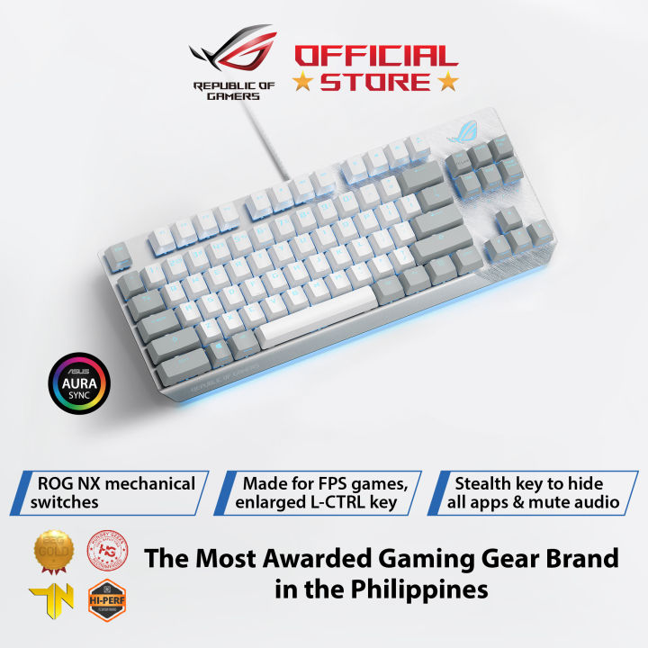 ASUS ROG Strix Scope NX TKL Moonlight White wired mechanical RGB gaming ...