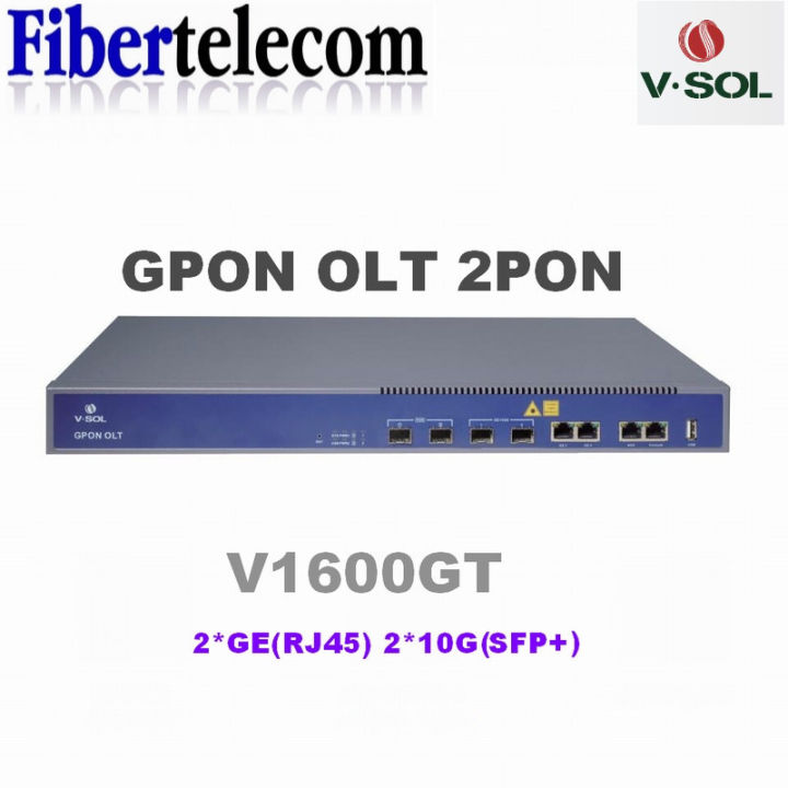 V-SOL V1600GT 10GE SFP+ Layer 3 C++++ VSOL 2 Ports 2 PON GPON OLT | Lazada