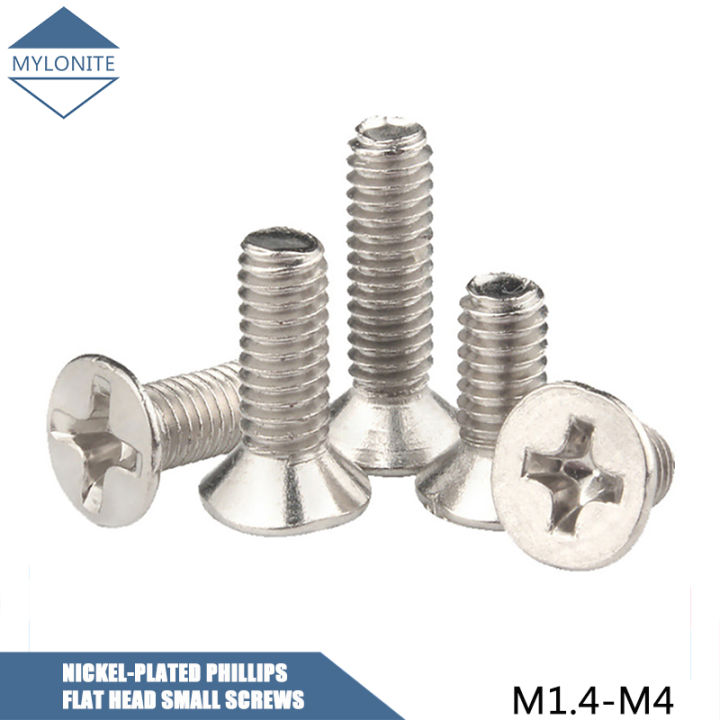 M1.4 M1.6 M2 M2.5 M3 M4 Nickel-Plated Countersunk Head Phillips Screw ...