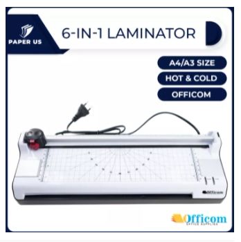 OFFICOM A3&A4 Laminating Machine 6 in 1 Hot & Cold Multi Functional ...