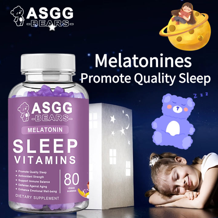 ASGG Melatonin Sleep Aid Melatonin Gummies Sleep Helper Sleeping Sleep ...