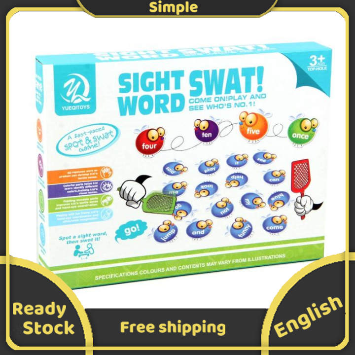 Sight Word Swat Board Game Kids Educational Prefect Learning Toys ...