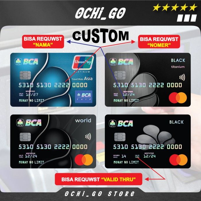 Stiker Kartu Atm Garskin Skin Card Atm Custom Bank BCA Prioritas ...
