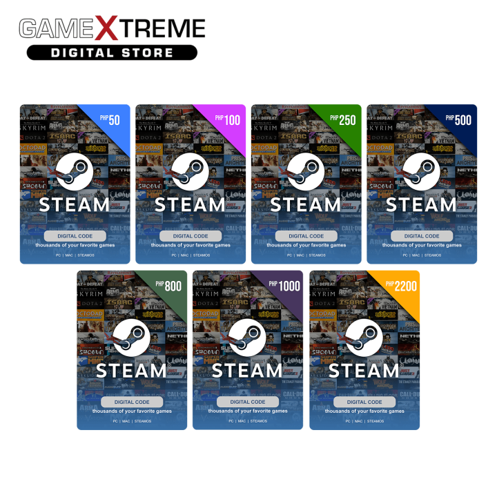 Steam Wallet ₱50 - ₱2200 Digital Gift Card | Lazada PH