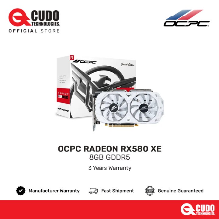 OCPC AMD Radeon RX 580 8GB XE GDDR5 Graphics Card ( OCVARX580G8SEWH ...