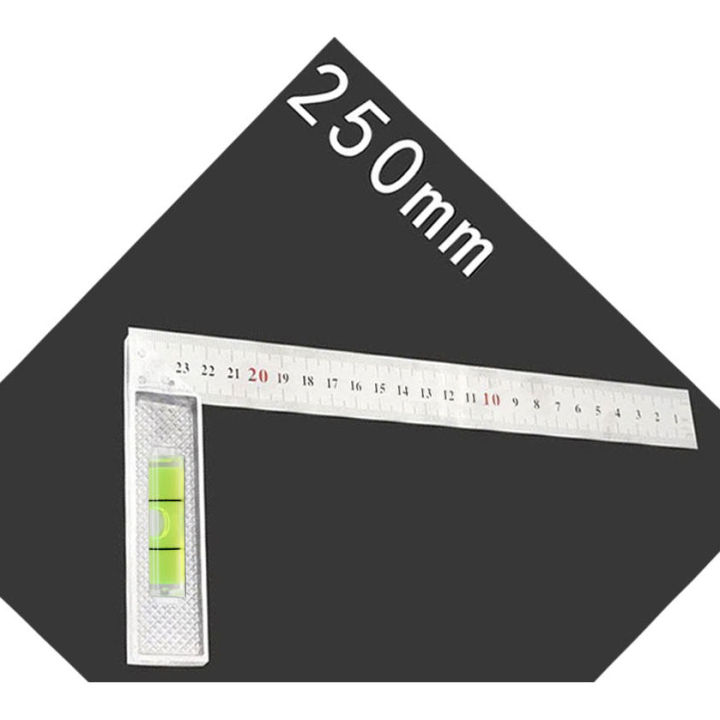 (with level ruler ) 25cm Measuring Angle Square Ruler | Lazada PH