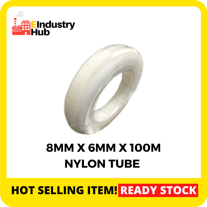 8mm x 6mm x 100m (Roll) High Pressure Nylon Tubing, Nylon Tube, Nylon ...