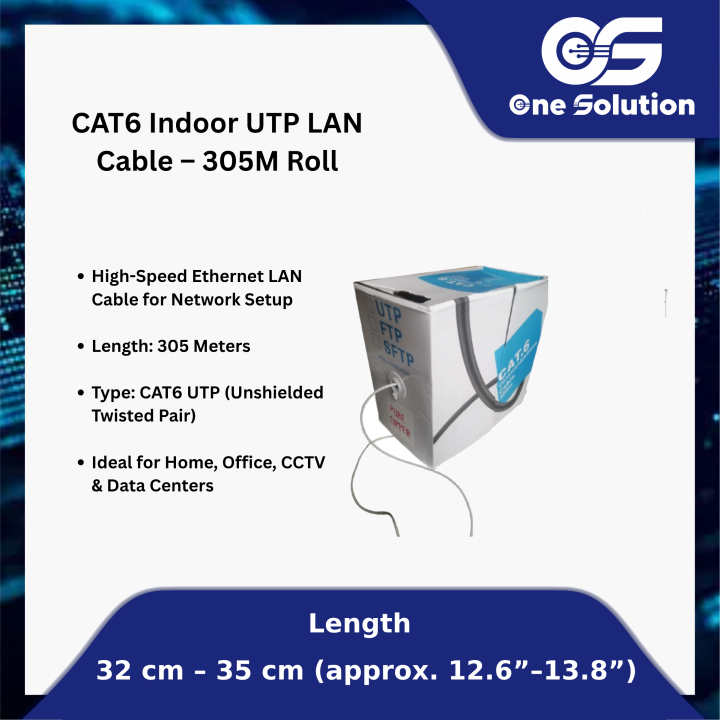 CAT6 Indoor UTP LAN Cable 305M Ethernet LAN UTP Network Cable | Lazada PH