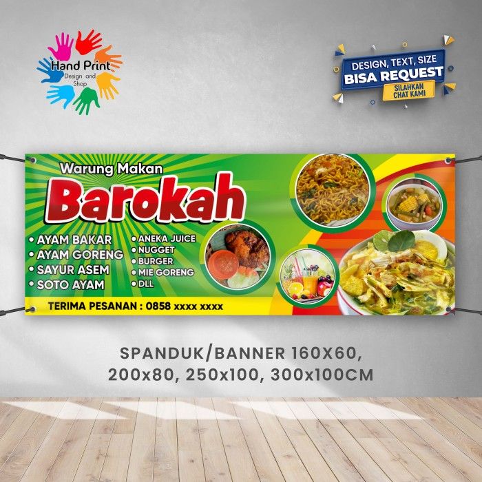 SPANDUK BANNER Warung Makan Warteg Rumah Makan 300x100 CM | Lazada ...