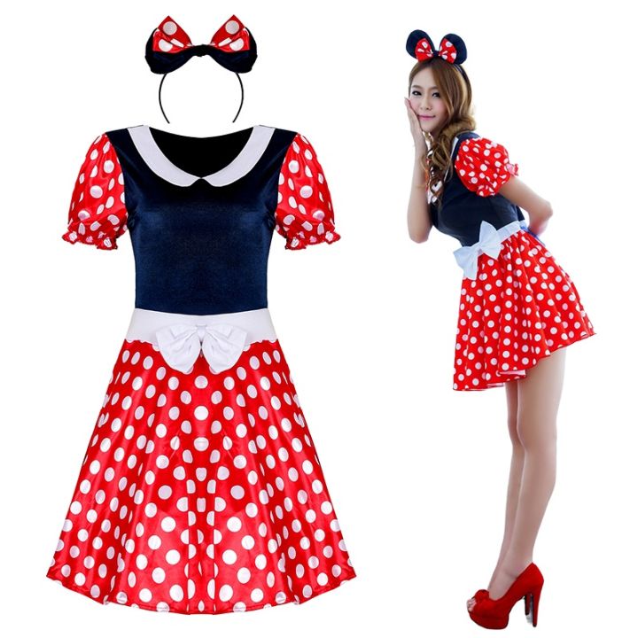 WGBFACAI125Minnie Mouse Costume Disney Mickey Minnie Dress Polka Dots ...