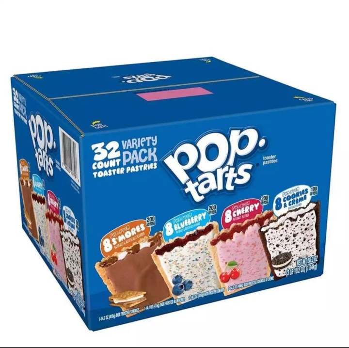 Kellogg's Pop Tarts Variety Pack 32 Toasters Pastries 1.53kg/ Brown ...
