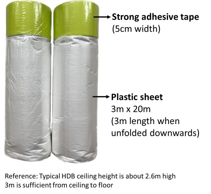 [SG Ready Stock] Pre Taped Dust Cover Dust Protection Protective Cover ...