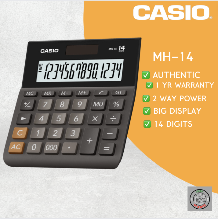 Casio MH14 desktop calculator 14 digits with 1 year warranty | Lazada PH