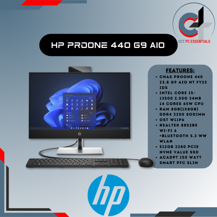 23.8 Inches All-In-One PC HP ProOne 440 G9 P 24 AiO BU -Non-Touch IDS | A74NMPT | Intel Core i5 ...