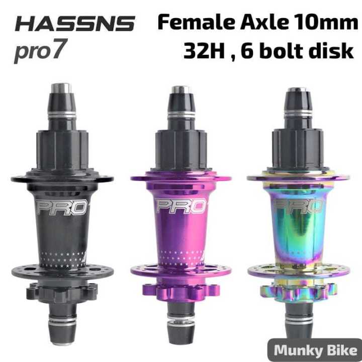 Hassns Pro Female Axle Freehub 10 x 135 mm 32 hole 6 six bolt DJ BMX ...