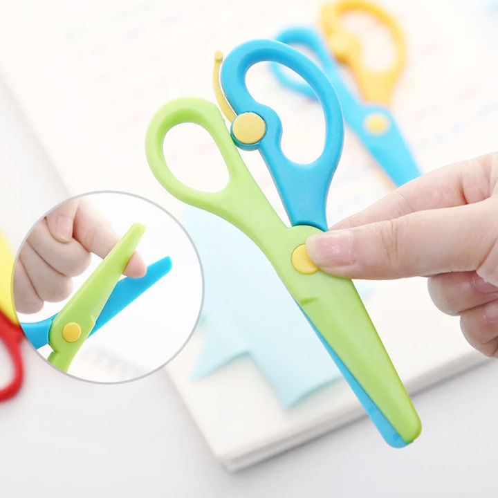 zon123 Plastic Safety Scissor Round-headed Student Kid Craft DIY S46 ...