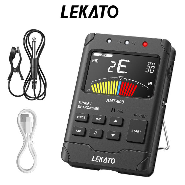 LEKATO AMT-600 Digital Metronome Tuner 3In1 with TAP Tempo Vocal Counts ...