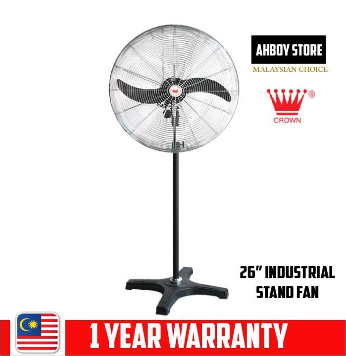 CROWN HEAVY DUTY INDUSTRIAL STAND FAN 26 INCH - 1 YRS WARRANTY | Lazada
