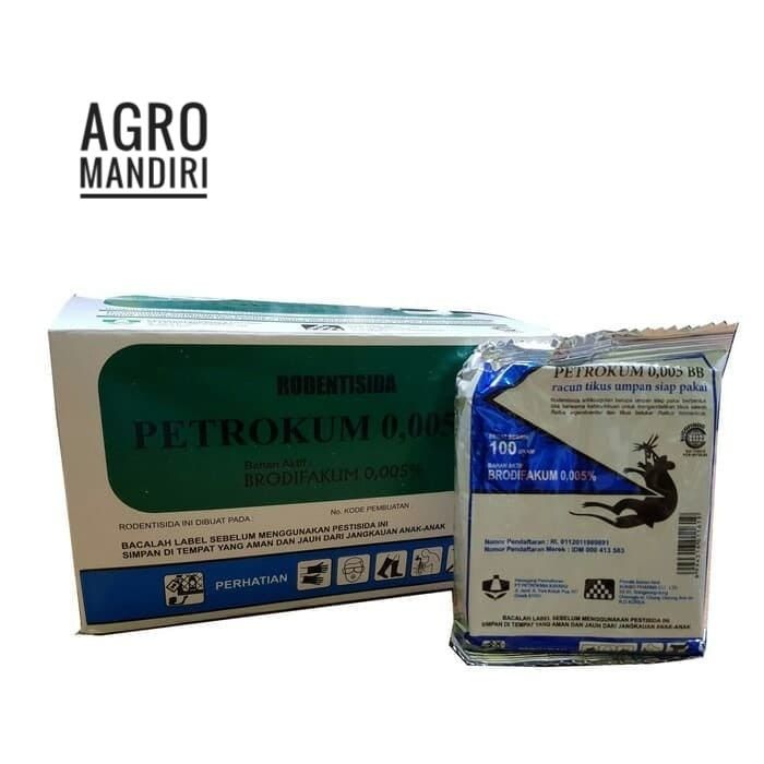 Rodentisida Racun Tikus Umpan Mati Kering Petrokum 100 Gram | Lazada ...