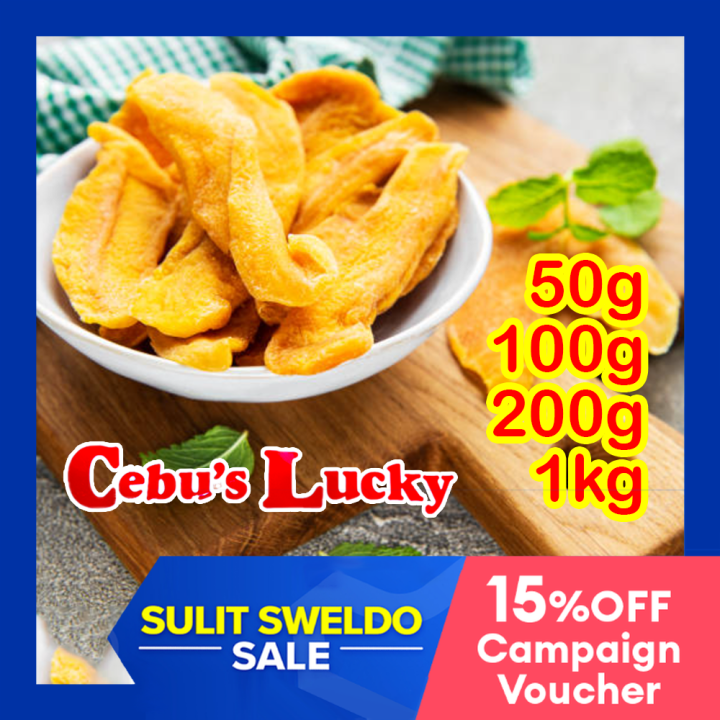 CEBU Lucky Premium DRIED MANGO Chew Natural Snacks for Kids and Adults ...