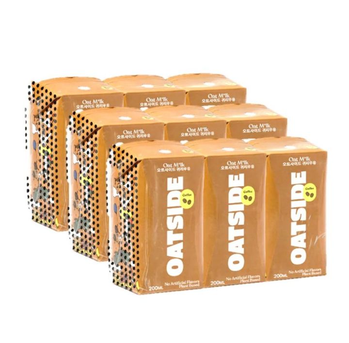 Oatside Coffee Oat Milk โอ๊ตไซด์ นมข้าวโอ๊ต รสกาแฟ 200ml. x 9กล่อง ...