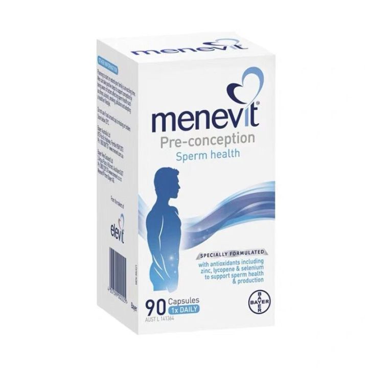 Australia Elevit Menevit Men's Fertility Improve Pregnancy 90 Capsules ...