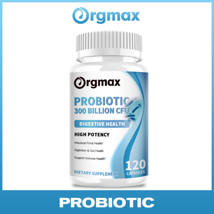 Orgmax Probiotics Capsules 300 Billion CFU Promote Digestion Gut Health ...
