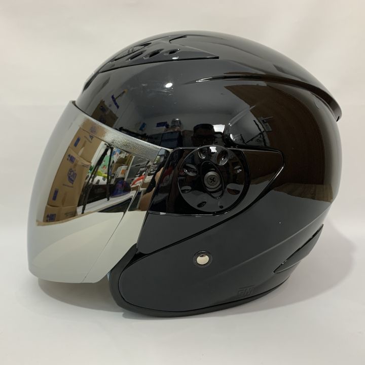 Helm Vision 2 Hitam Glossy Polos Solid - Kaca Rainbow Pelangi / Silver ...