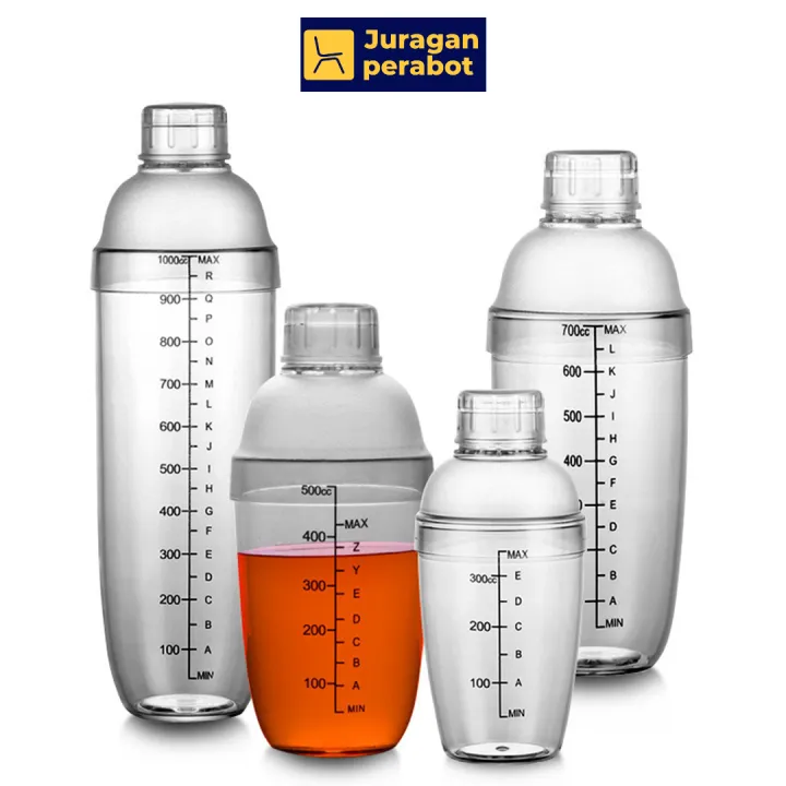 Shaker Botol Plastik Pengocok Minuman Cocktail 350ml 550ml 750ml Alat ...