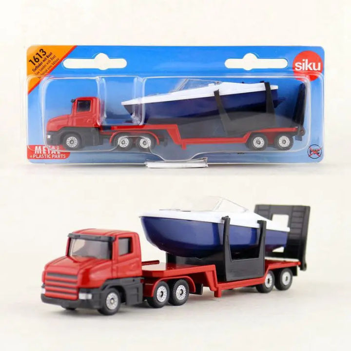 1:87 Scale Siku 1613ของเล่นรถ Diecast โลหะรุ่นแพลตฟอร์มรถบรรทุกและ Speedboat การศึกษาของขวัญ ...