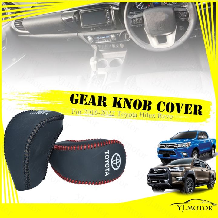 สำหรับ Toyota Hilux Revo 2016-2022ตัวครอบลูกบิดเกียร์หนังแท้โกงฝาครอบ ...