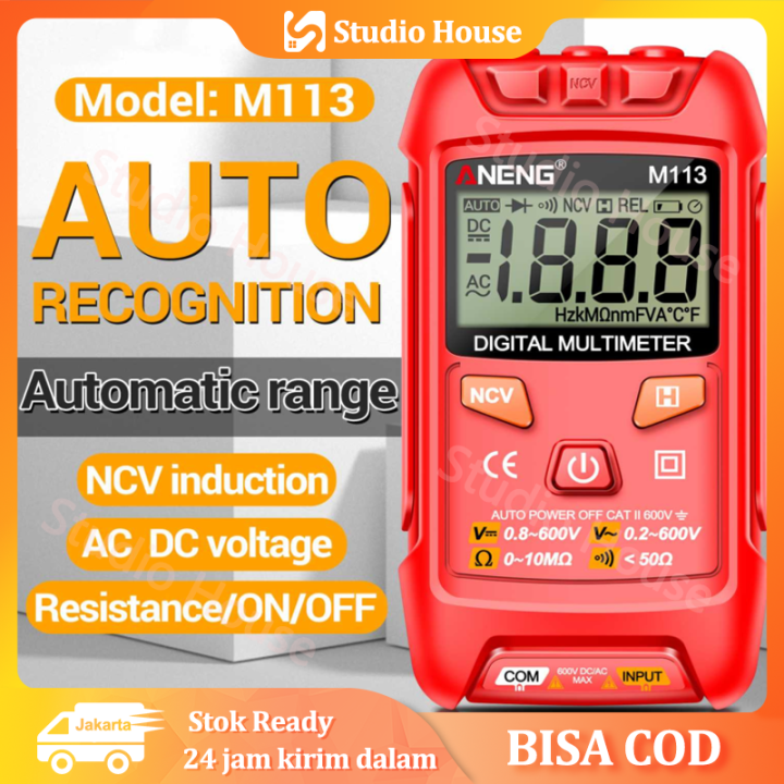 COD Digital Multimeter Portable NCV Non Contact 1999 Count 600V M113 ...